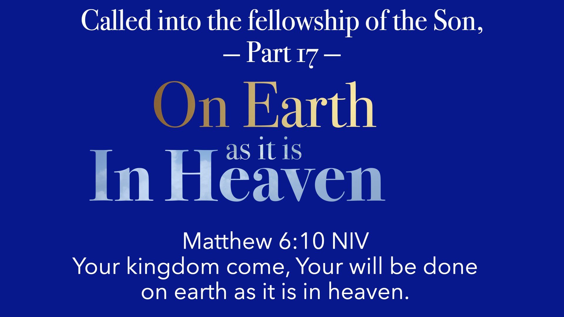 Called into the fellowship of His Son, Jesus Christ | Dr. M. DeWayne ...