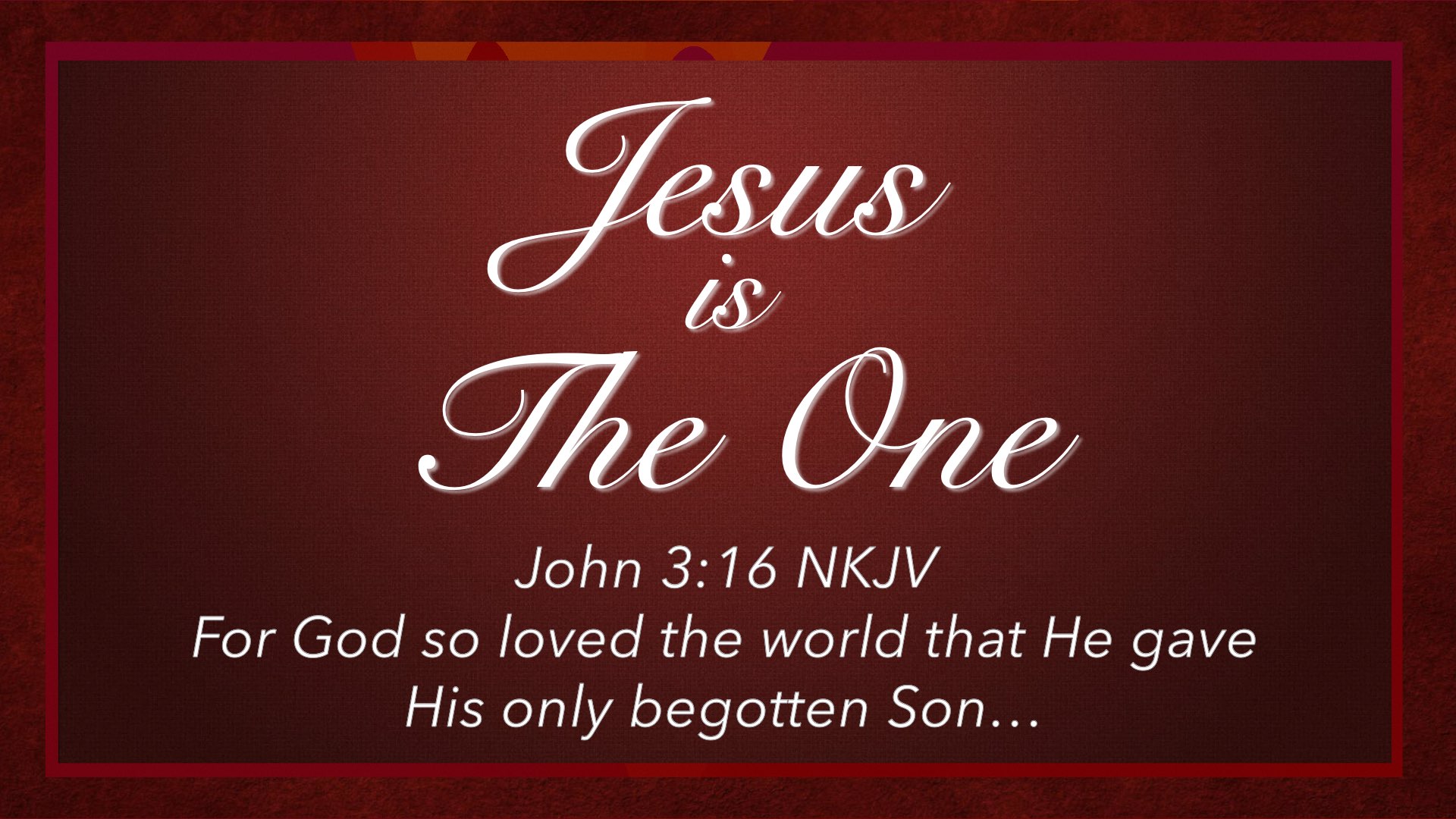 Jesus is the One! | Dr. M. DeWayne Anderson